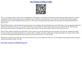Development Of Silicon Valley | PPT