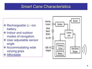 Development of smart cane for blind people | PPTX
