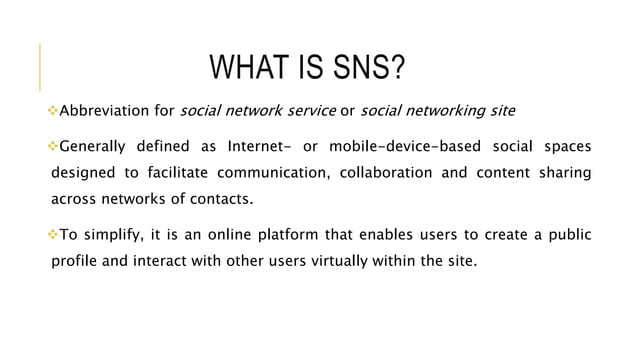 Development of SNS | PPTX | Social Networking | Internet