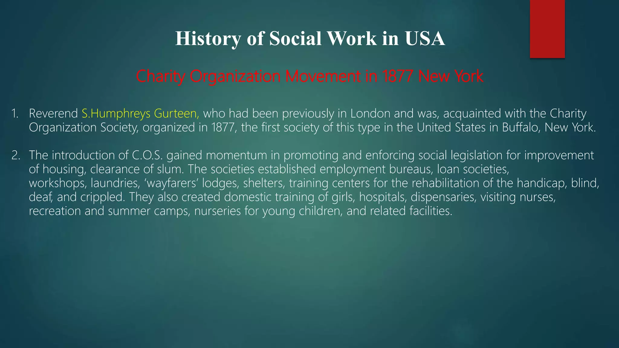 Development of social work in UK and US | PPTX