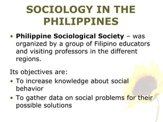 Development of Sociology and Anthropology in the Philippines | PPTX