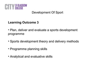Development of sport weeks 1,2 | PPT