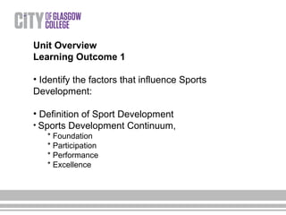 Development of sport weeks 1,2 | PPT