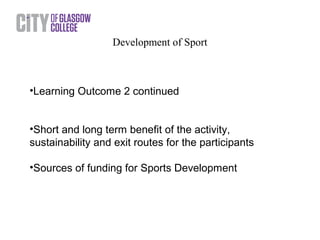 Development of sport weeks 1,2 | PPT