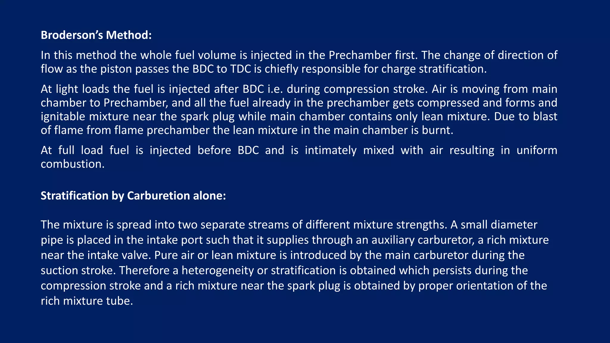 Development of Stratified Charge Engine | PPTX