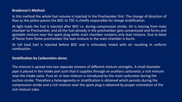 Development of Stratified Charge Engine | PPTX