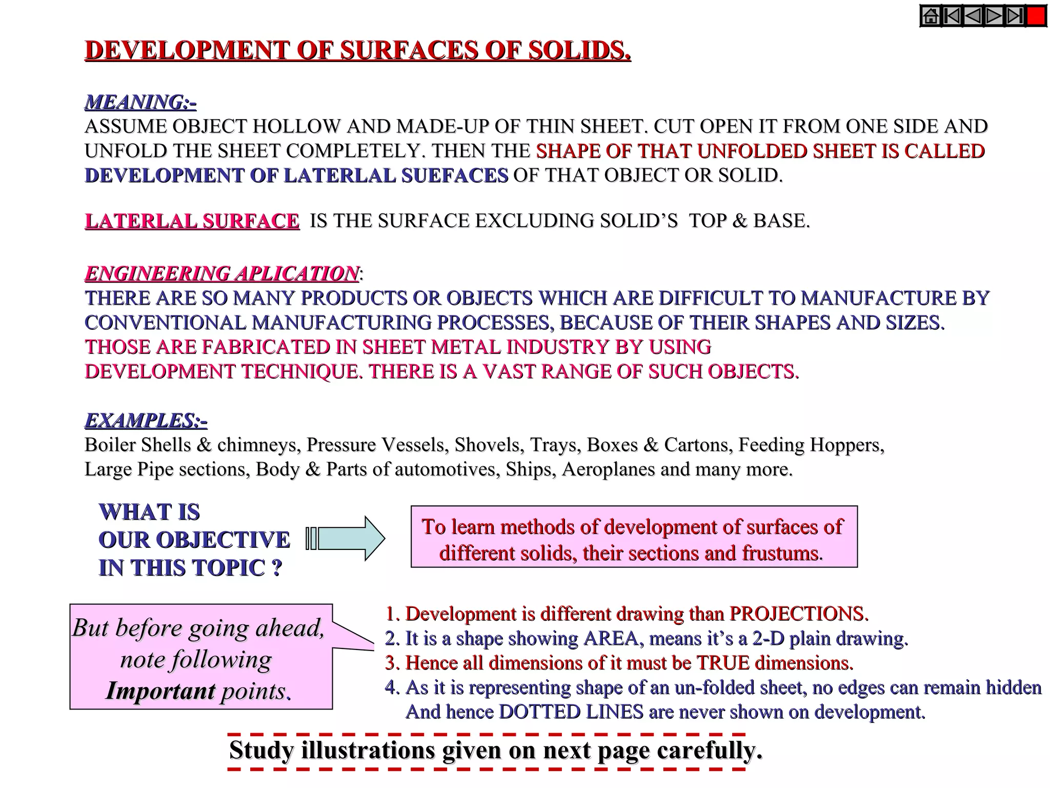 Development of surfaces of solids | PPT