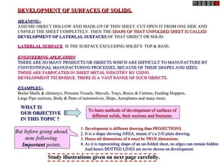 Development of surfaces of solids | PPT