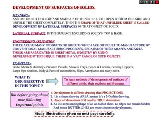 Development of surfaces of solids | PPT