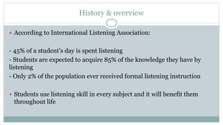 Development of teaching & learning listening skill | PPT