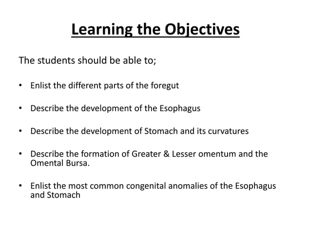 Development of the foregut (esophagus and stomach | PDF | Pregnancy ...