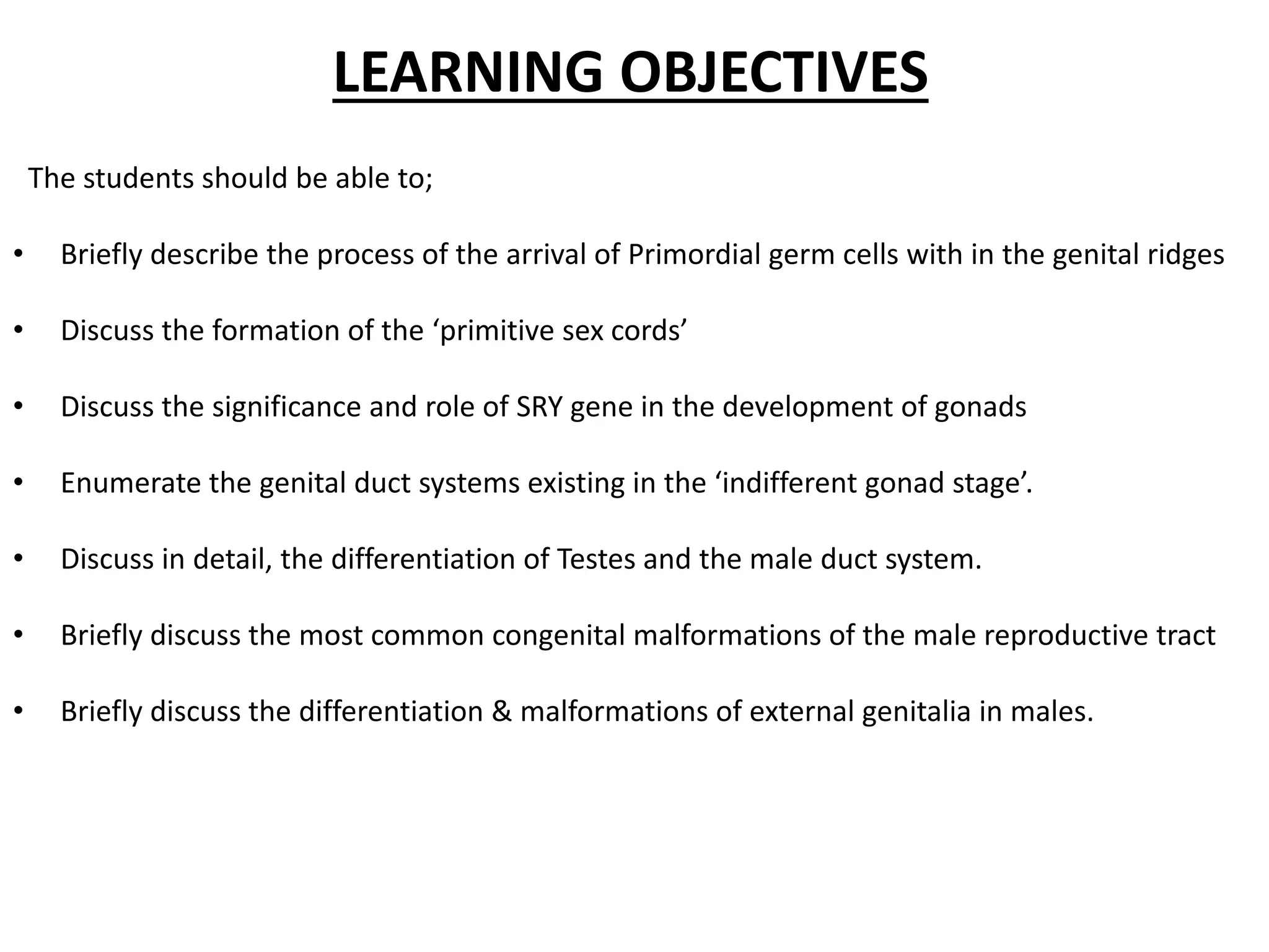 Development of the male reproductive system | PPTX