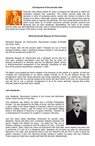 Development of the Periodic Table | PDF