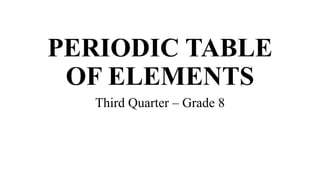 Development of the Periodic Table PowerPoint | PPT