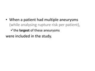 Development of the phases score for prediction of risk of rupture of ...