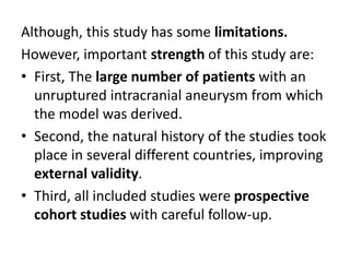 Development of the phases score for prediction of risk of rupture of ...
