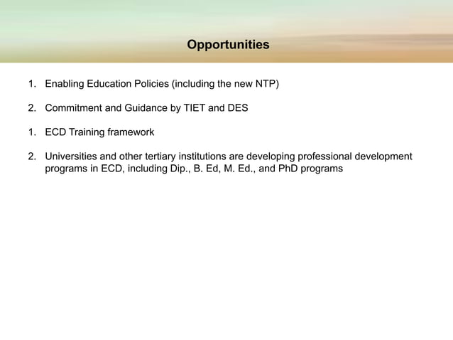 Developing a qualifications framework and accreditation system for ...