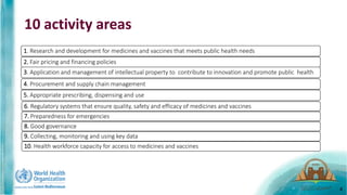 Development of the road map on access to medicines and vaccines ...
