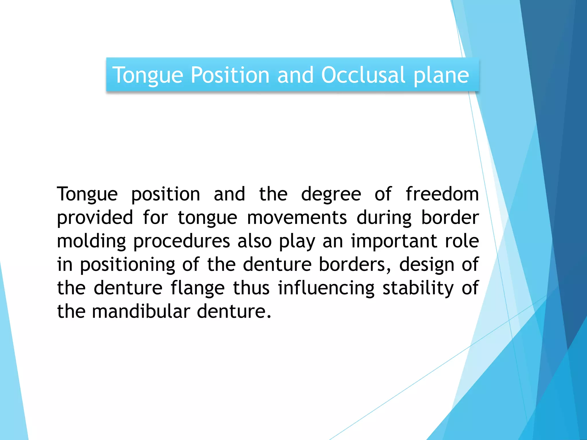 Development of tongue, Speech & Prosthodontic consideration | PPTX