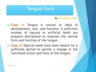 Development of tongue, Speech & Prosthodontic consideration | PPTX