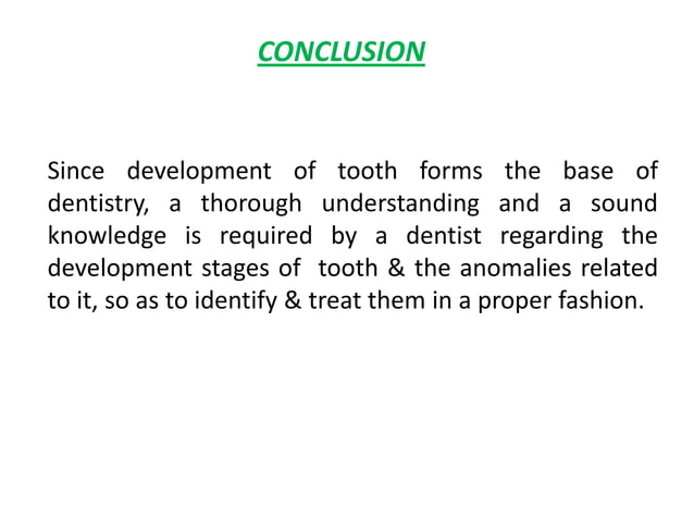 Development of tooth