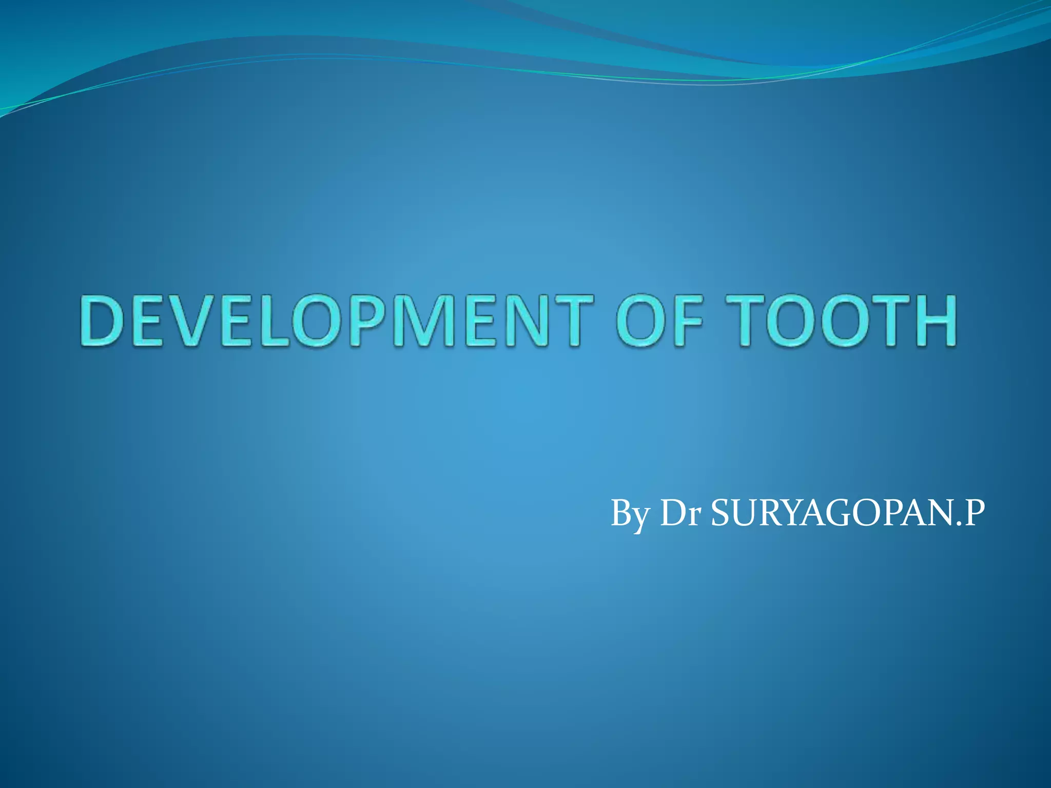 Development of tooth | PPTX