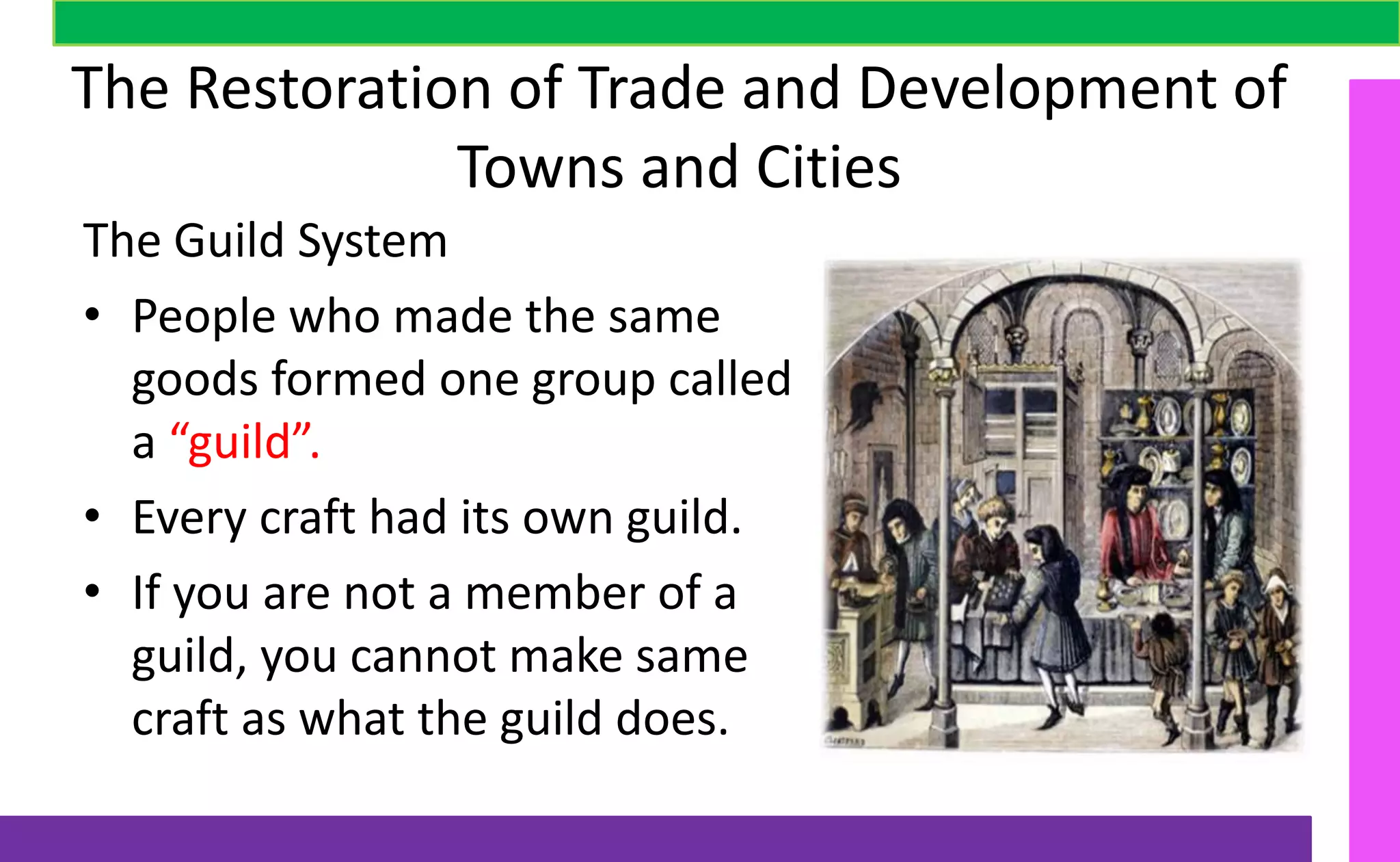 Development of towns and cities in the Medieval Period | PPTX