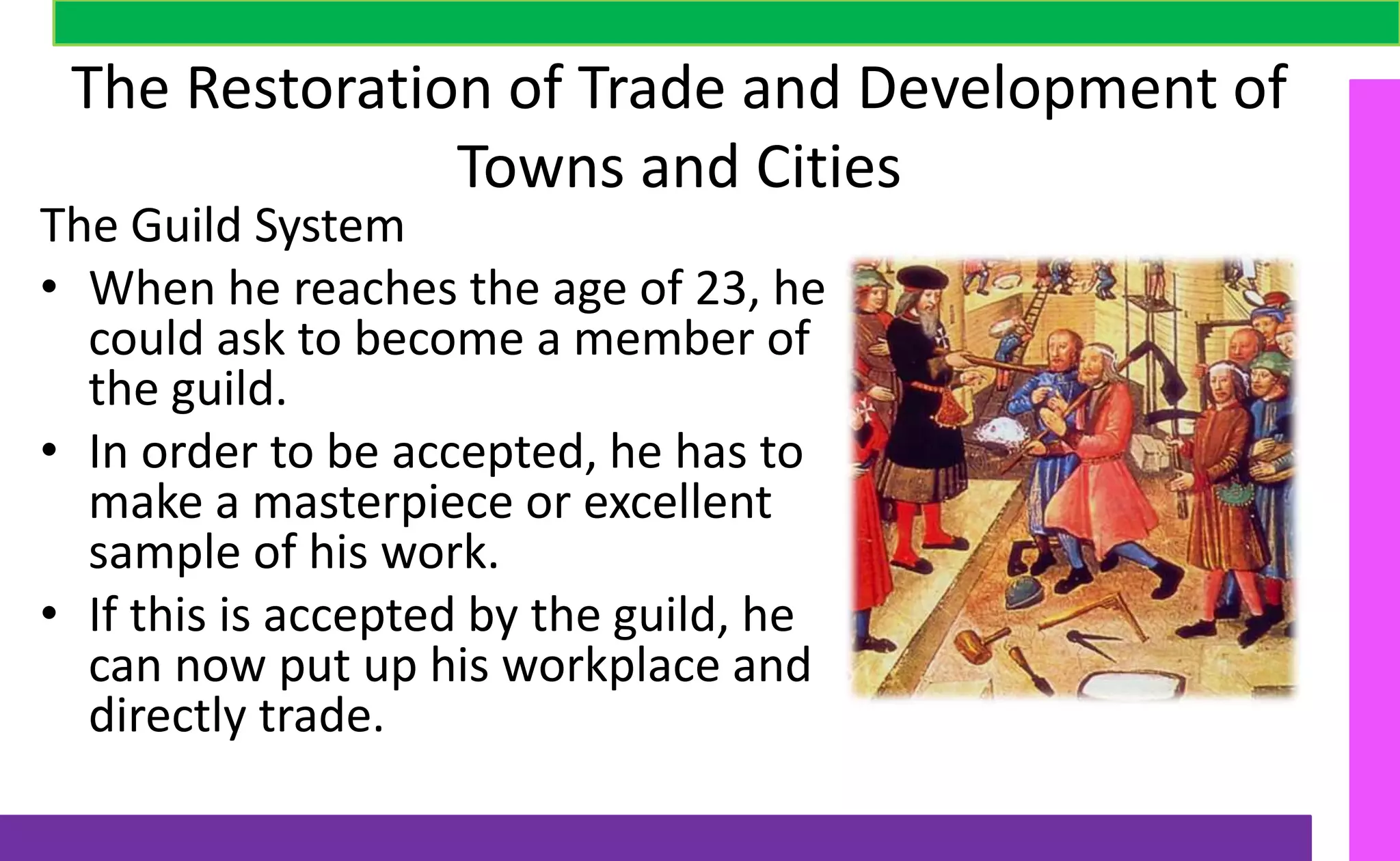 Development of towns and cities in the Medieval Period | PPTX