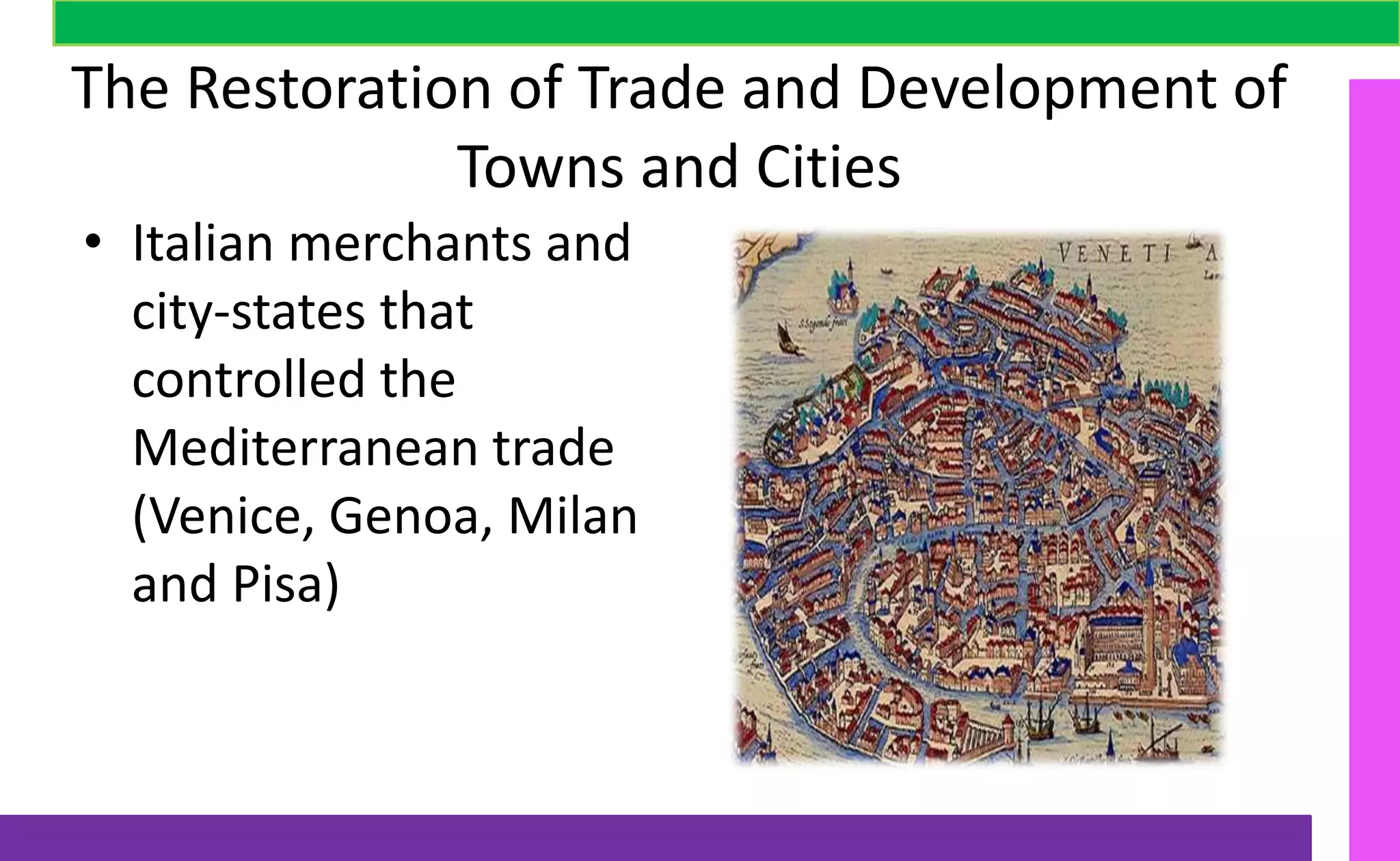 Development of towns and cities in the Medieval Period | PPTX