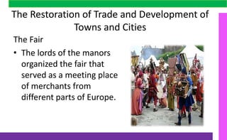 Development of towns and cities in the Medieval Period | PPTX
