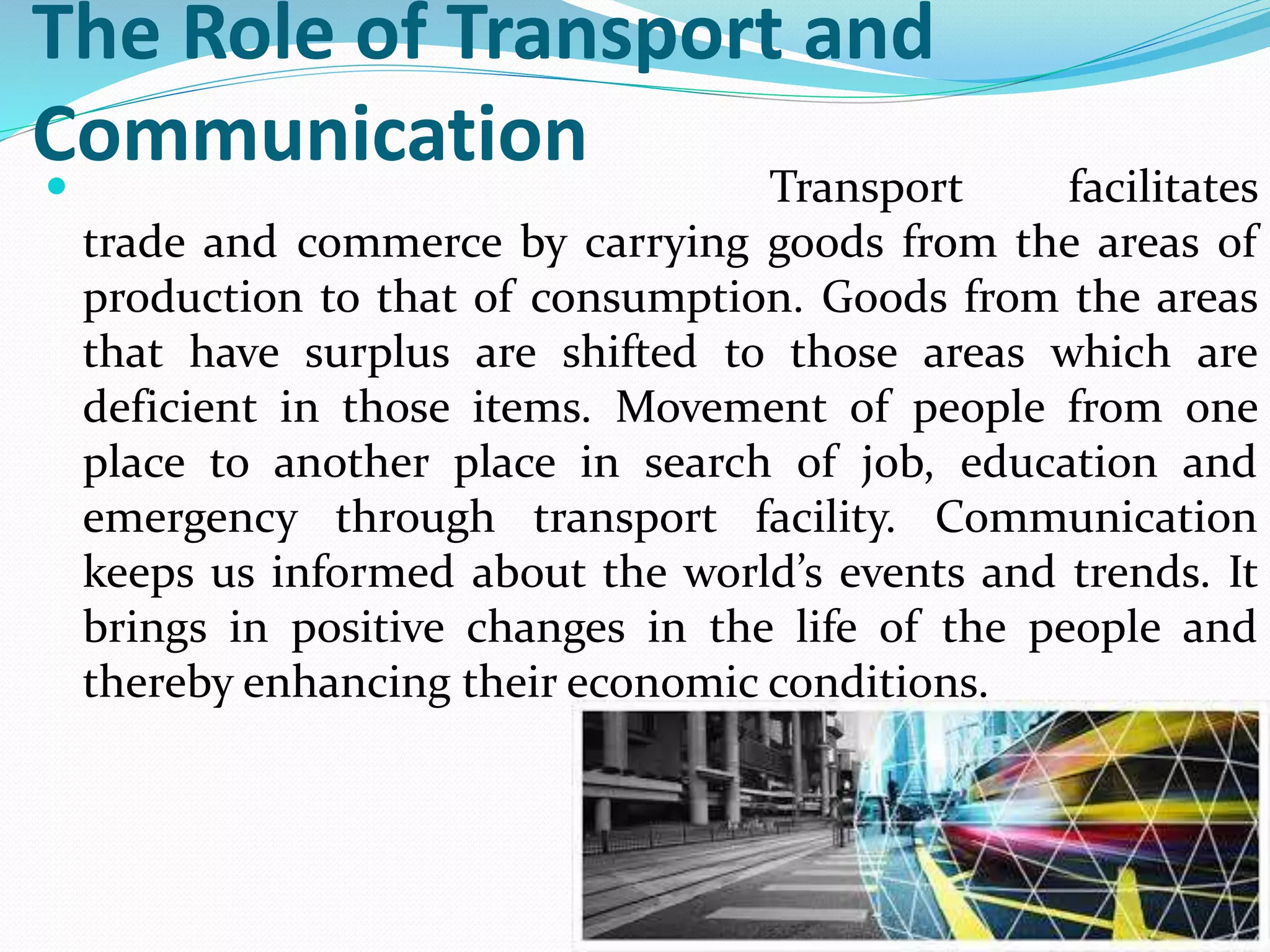 Development of transport and communication in india | PPTX