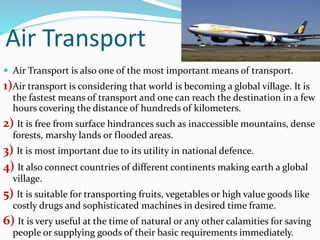 Development of transport and communication in india | PPT