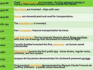 Development of Transportation in the World | PPTX