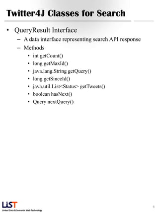 Development of Twitter Application #7 - Search | PDF