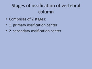 Development Of Vertebral Column | PPTX