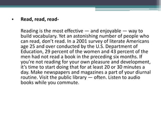 Development of word power | PPTX