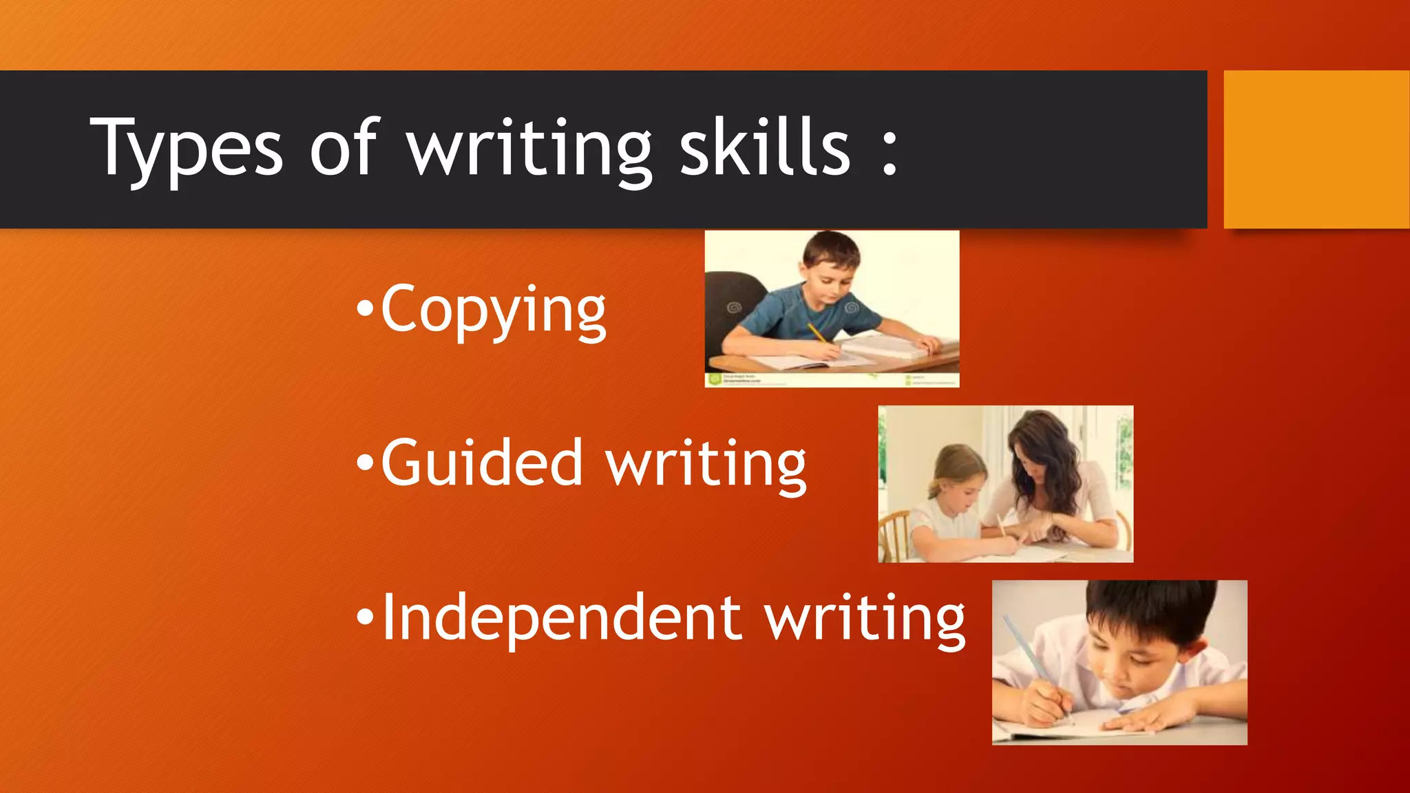 Development of writing skills in hearing impaired | PPTX