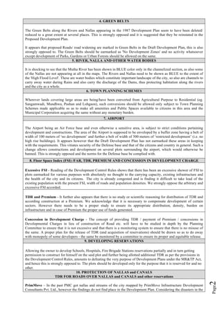 Old Pune Development Plan — Suggestions+Objections | PDF