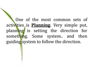 Development plannig and management | PPTX