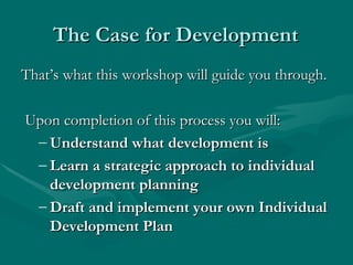 Development Planning Workshop | PPT