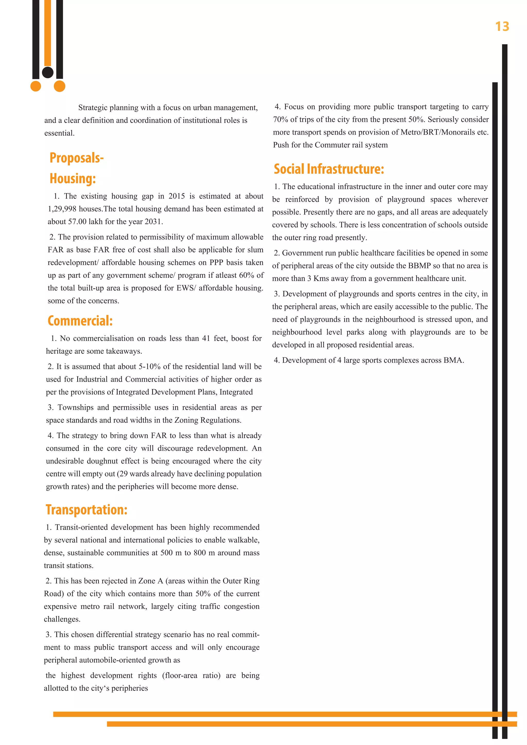 Review of Development Plans/ Master Plans of selected cities of India ...
