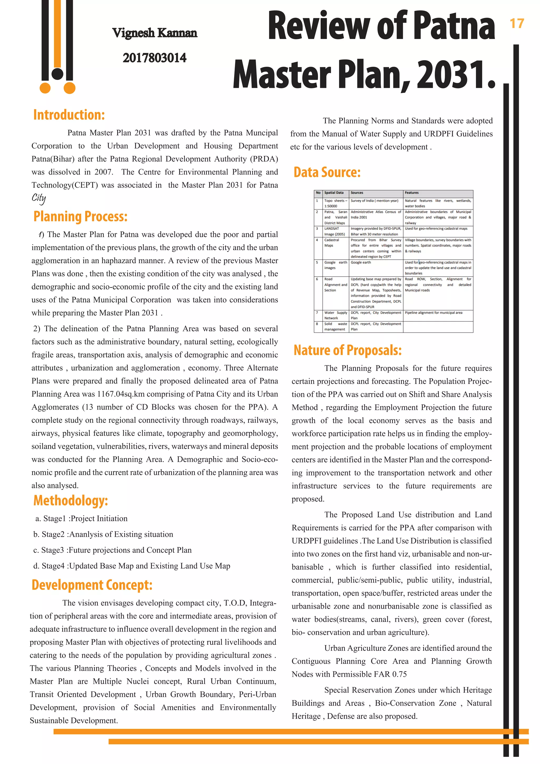 Review of Development Plans/ Master Plans of selected cities of India. | PDF