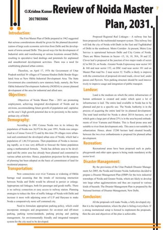 Review of Development Plans/ Master Plans of selected cities of India ...