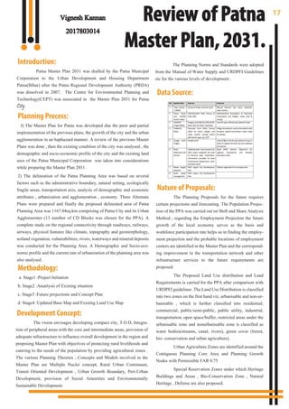 Review of Development Plans/ Master Plans of selected cities of India ...