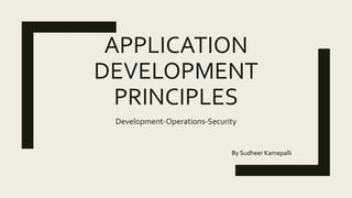 Full stack application development principles | PPT