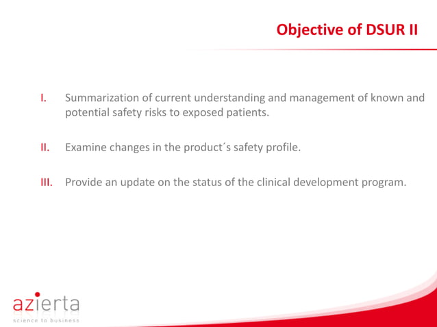 Development safety update report (dsur) pharmacovigilance and safety | PDF