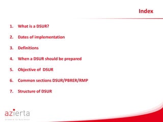 Development safety update report (dsur) pharmacovigilance and safety | PDF