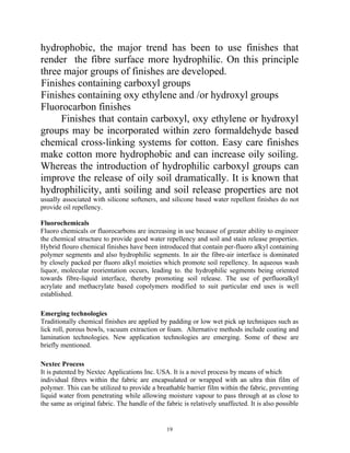 Developments in environment friendly functional finishes | DOC