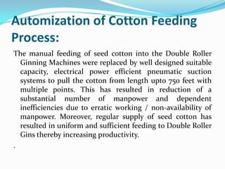 Developments in ginning | PPT