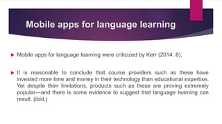 Developments in online language learning | PPT